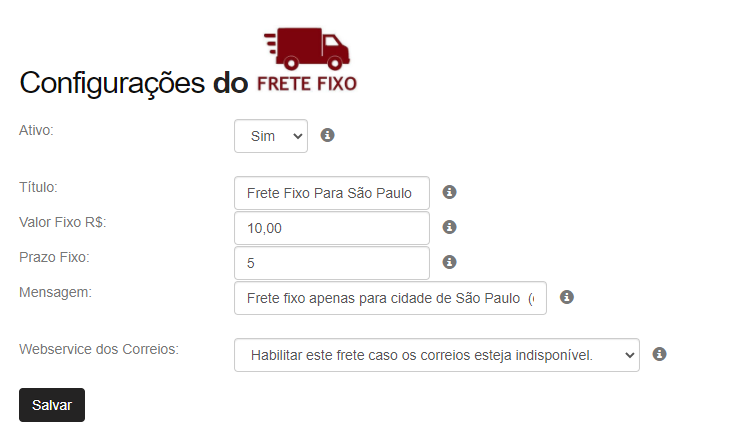 CONFIGURAÇÕES DO FRETE - Tutorial Completo – Comitê Web